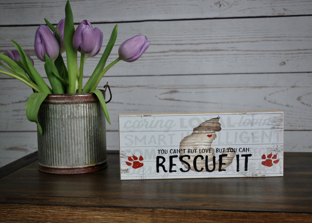 Pet Rescue Sign - A Rustic Feeling