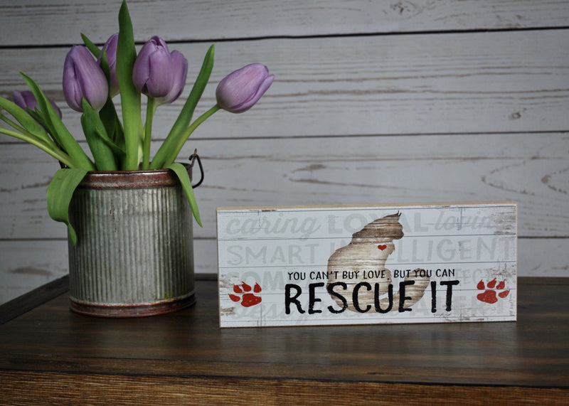 Pet Rescue Sign - A Rustic Feeling