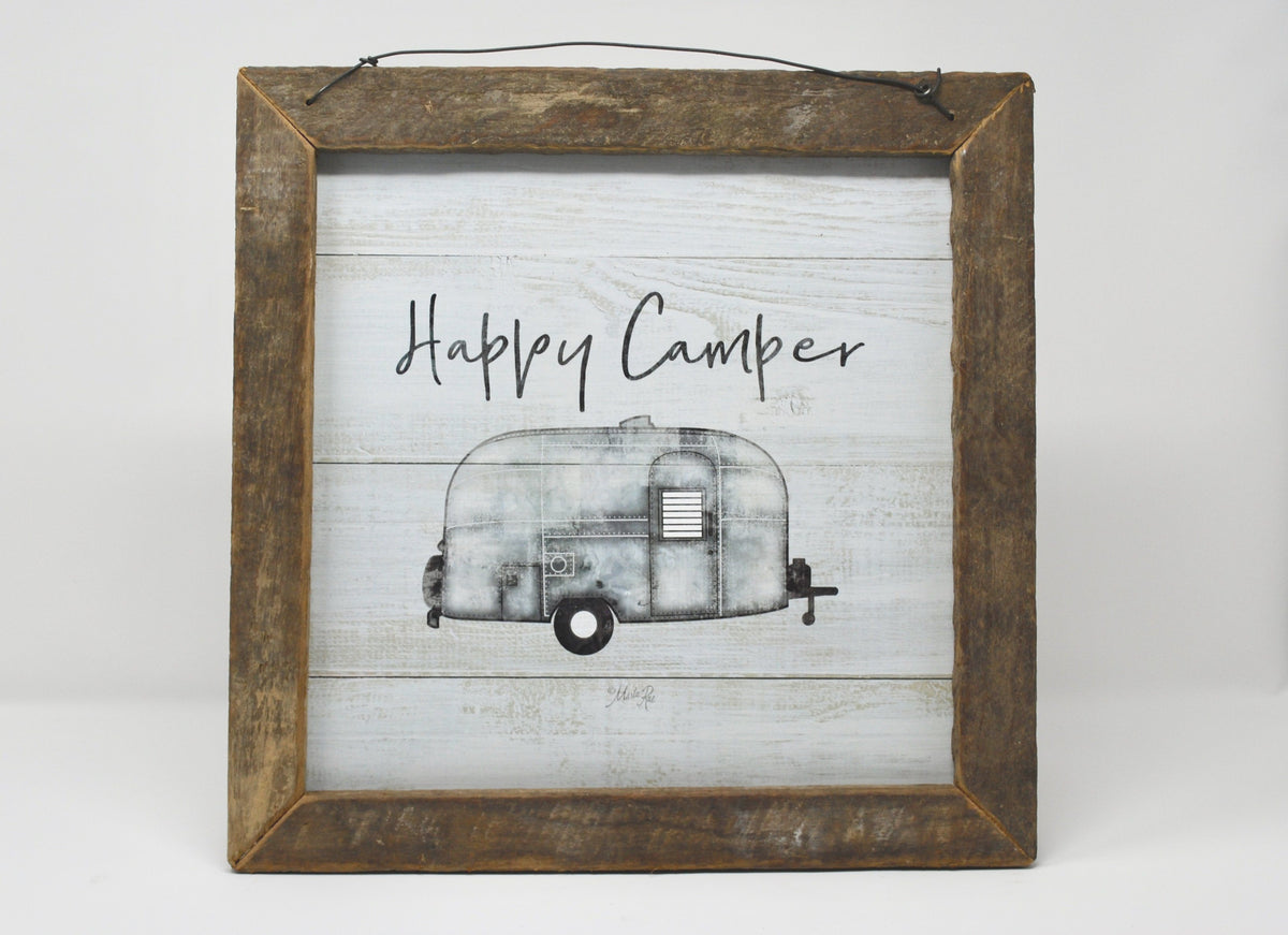 Happy Camper Rustic Sign - A Rustic Feeling